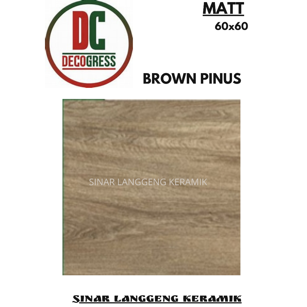 Jual DECOGRESS/GRANIT TILE/BROWN PINUS/60x60/MATT/LANTAI | Shopee Indonesia