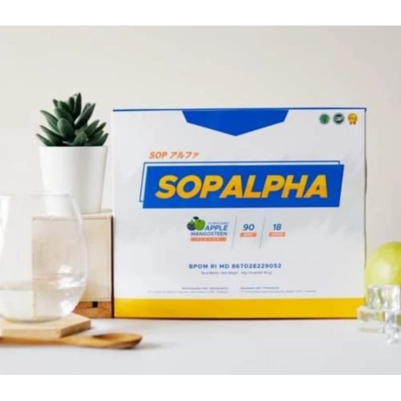 Jual SOPALPHA - Rasa Apel Manggis 1 Box isi 18 Sachet | Shopee Indonesia