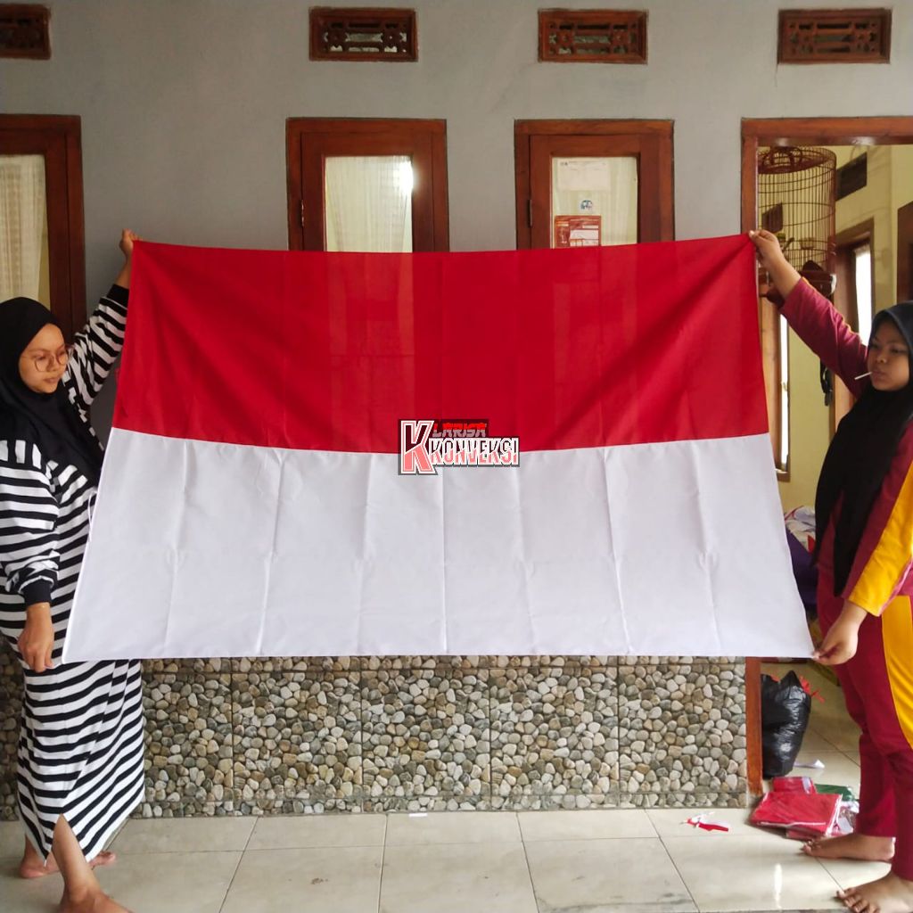 Jual Bahan Katun | 150 x 100 Bendera Merah putih Katun tetoron Bendera ...