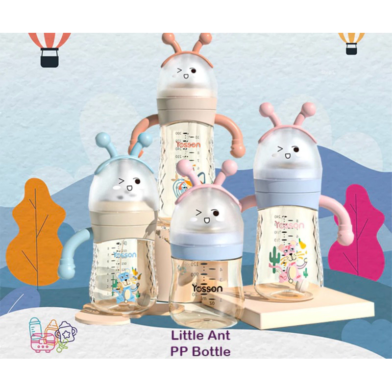 Jual BOTOL SUSU PPSU ANT WIDE NECK 120Ml / 180Ml DENGAN GRAFITASI BALL ANTI KOLIK / ANTI TUMPAH ...