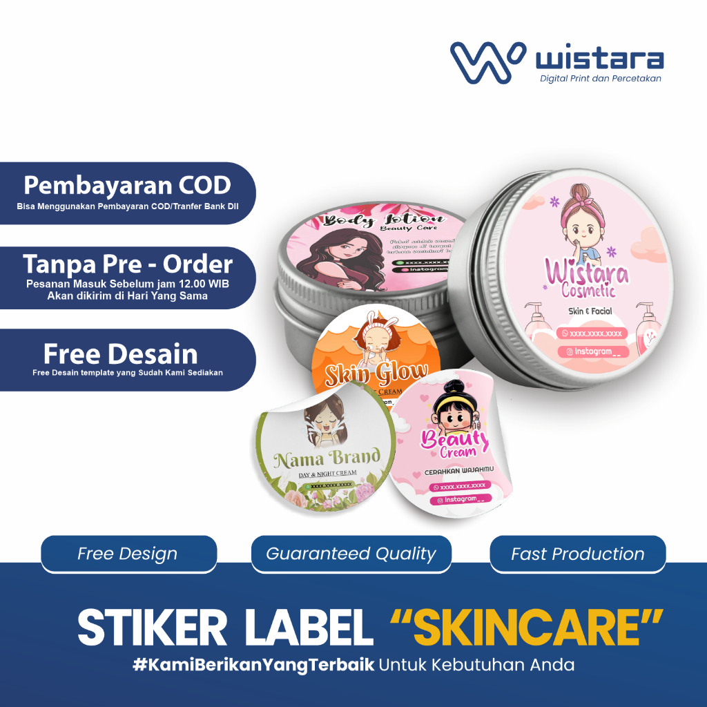 Jual Stiker Skincare Custom || Stiker lulur || Stiker Kosmetik ...