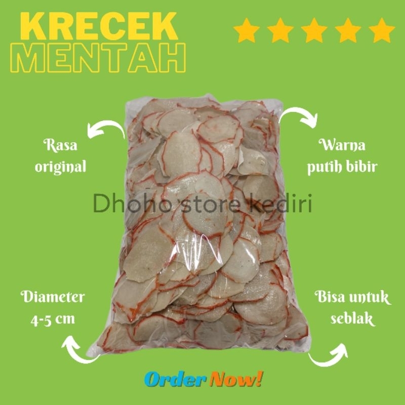 Jual 1KG Krecek mentah bahan seblak krupuk pecel Krupuk pasir kerupuk ...