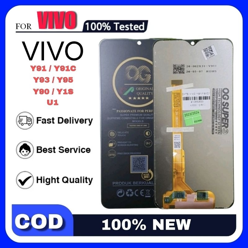 Jual lcd ts vivo y91 / y91c / y93 / y95 / y1s / y90 / u1 fullset lcd ...