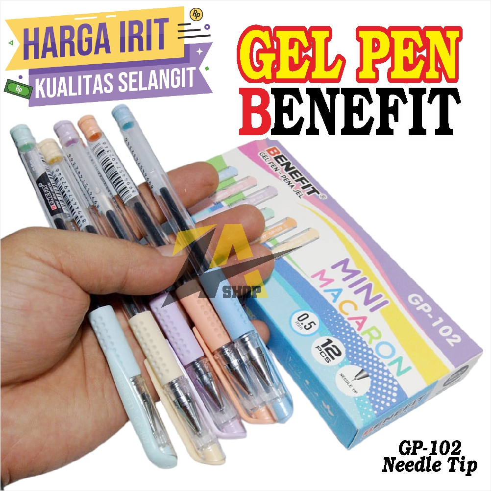 Jual PULPEN BOLPOIN GEL PEN BENEFIT PENA JEL 0.5mm GP 102 PENA GEL OIL ...
