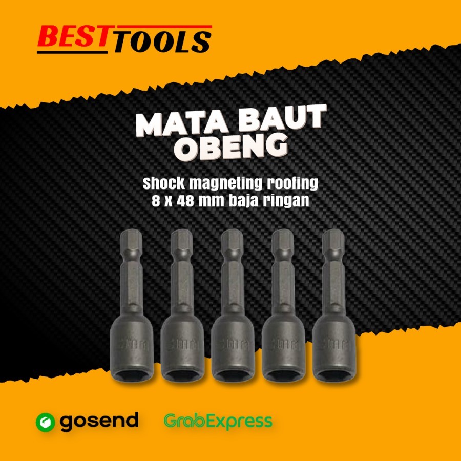 Jual Mata Baut Roofing 8mm x 48mm Magnetic Nut Setter Magnetic Hex Nut ...