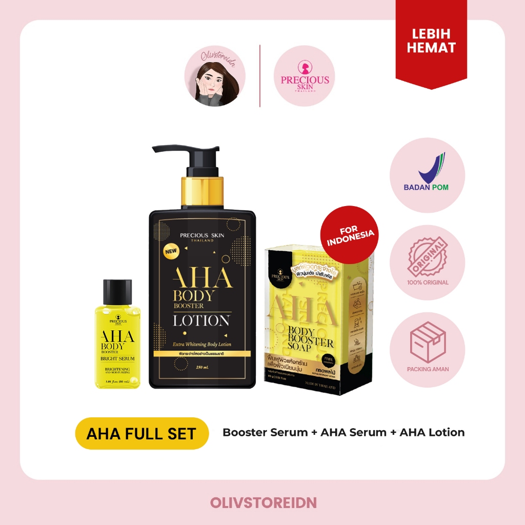 Jual TRIPLE AHA FULL SET / Precious Skin Thailand AHA Booster Serum ...