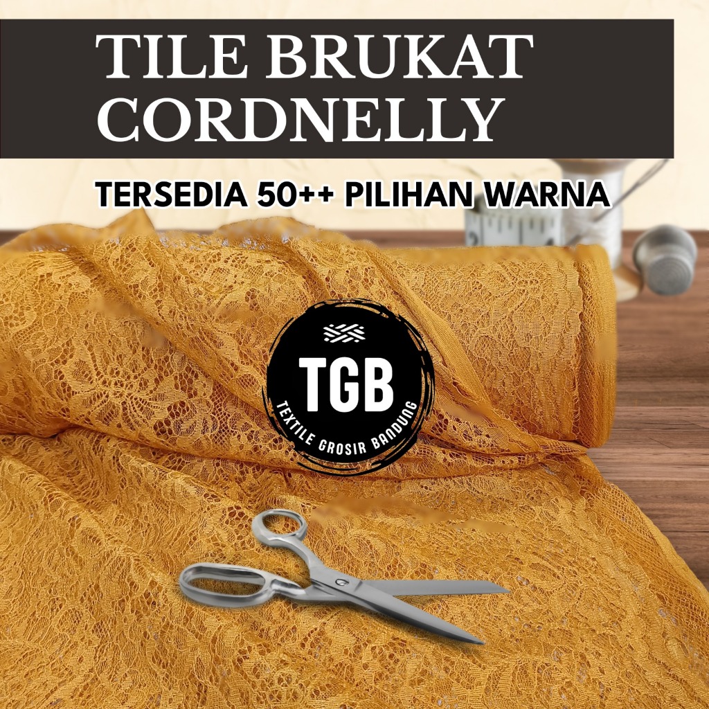 Jual BAHAN KAIN TILE BRUKAT CORDNELLY | Shopee Indonesia