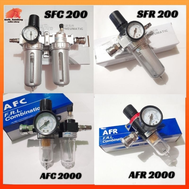 Jual Air Filter Kompresor Sfc200 Sfr200 Afc2000 Afr2000 Plus Coupler Sm20 Dan Pm20 | Shopee ...