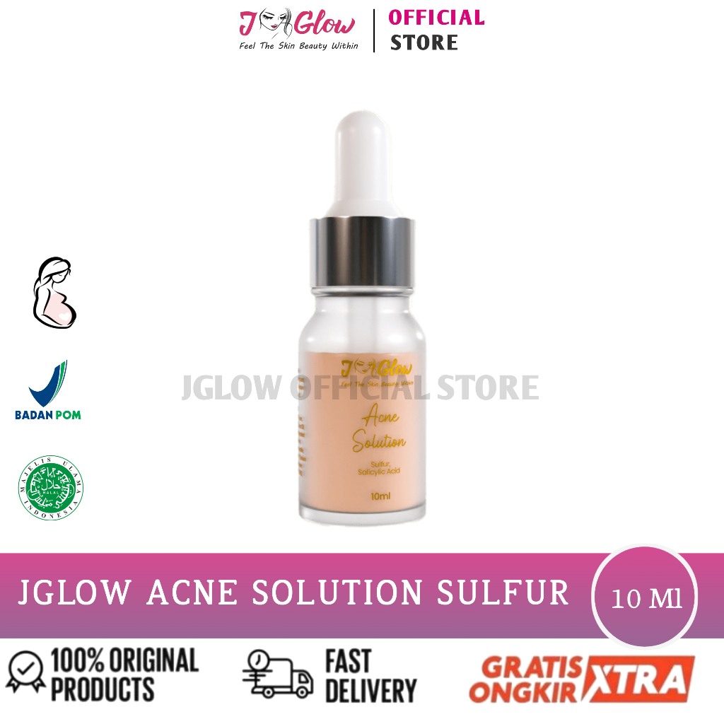 Jual JGLOW Acne Solution Sulfur - Mengeringkan Jerawat dengan Cepat & Perawatan Wajah Anti ...