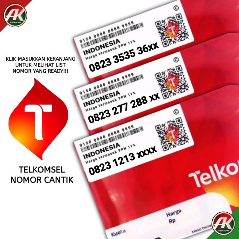 Jual Kartu Perdana Nomor Cantik Telkomsel Simpati As Loop | Shopee Indonesia