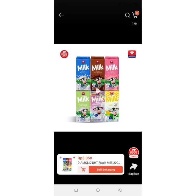 Jual SUSU DIAMOND 200ML RASA MADU | Shopee Indonesia