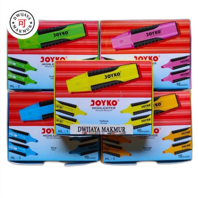 Jual Joyko highlighter stabilo warna 1 buah satuan / eceran | Shopee ...