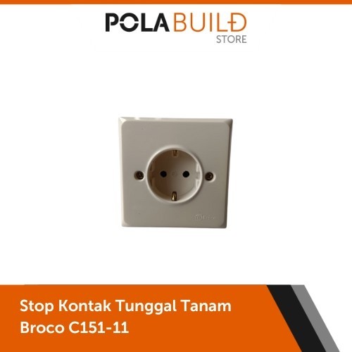 Jual Stop Kontak Tanam Broco Alegra C151-11 Cream – Colokan Listrik ...