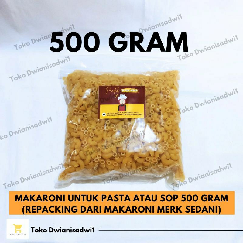 Jual Repack Makaroni / Macaroni Mentah Bentuk Pipa Berat 500 gram ...