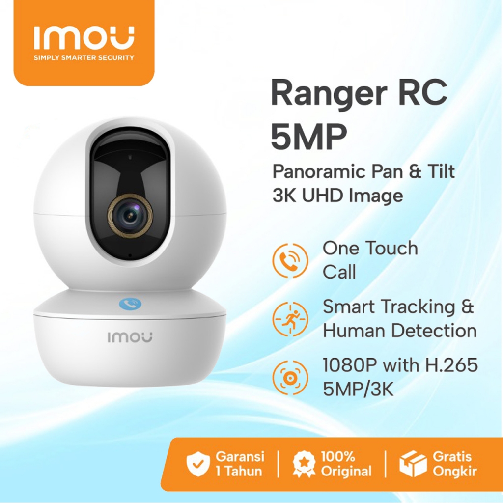 Jual IMOU Ranger RC 5MP One Touch Call Wi-fi Camera Indoor Smart ...