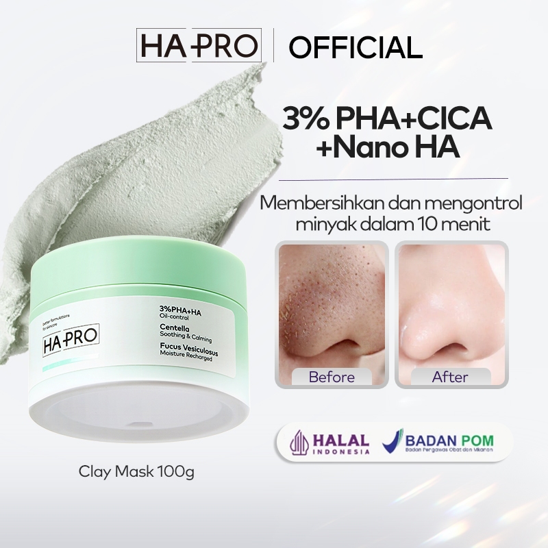 Jual [HAPRO] HA PRO Cica & Lactic acid Clay Mask 100gr Acne Clay Mask ...