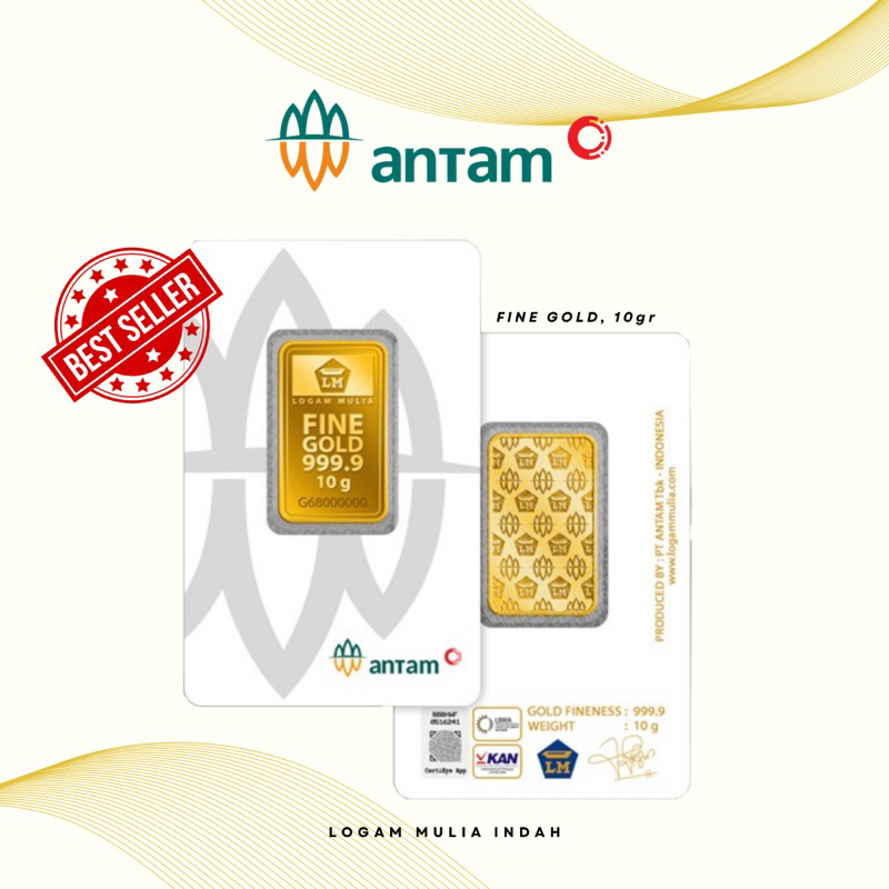 Jual Emas antam 10gr(gram) Logam mulia(LM) 9999 certicard/certieye ...