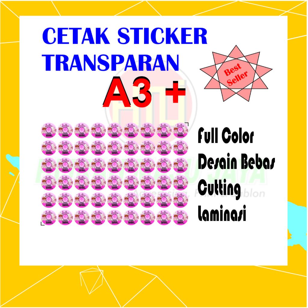 Jual Print Cetak Stiker Transparan A3+ Custom | Shopee Indonesia