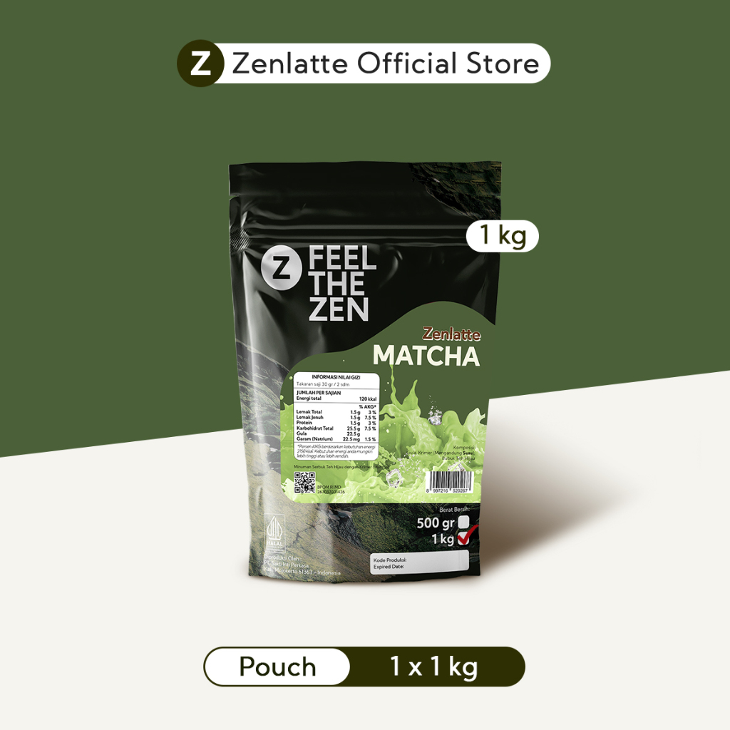 Jual Zenlatte Matcha - Bag 1kg | Matcha Powder | Bubuk Matcha | Matcha ...