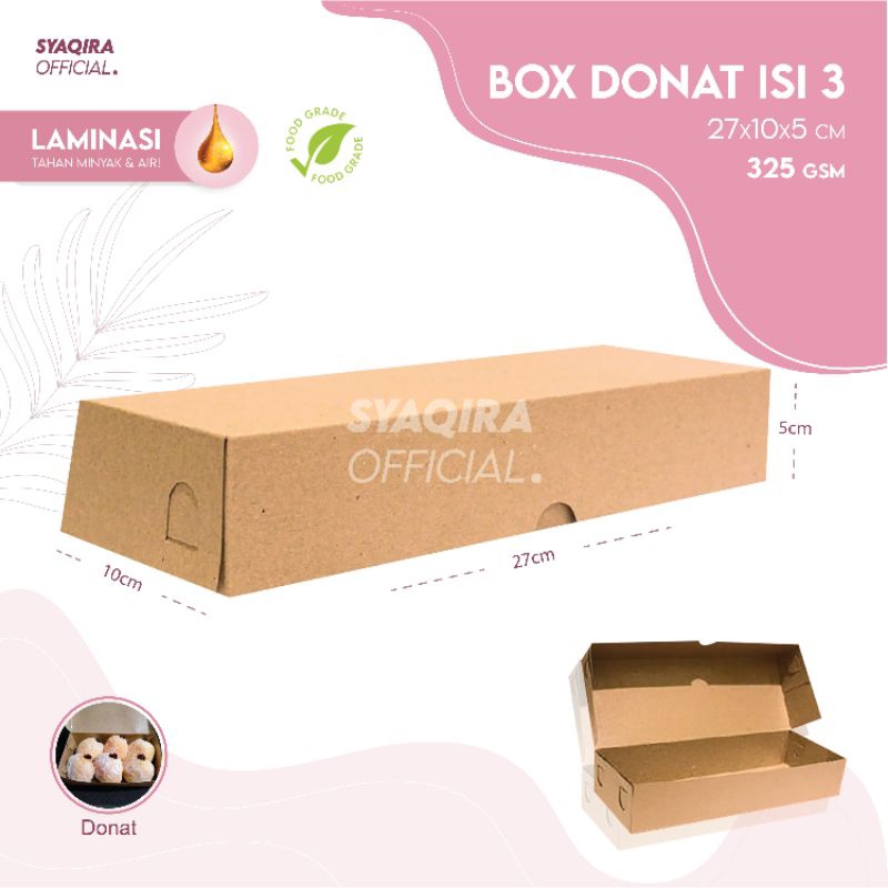Jual Dus Donat Isi 3|Box Donat | Shopee Indonesia
