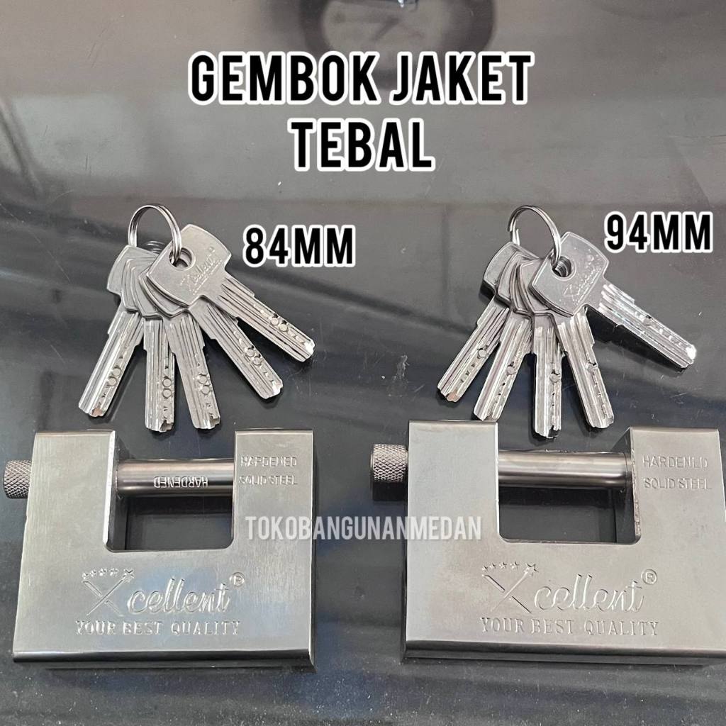 Jual Gembok Jaket Besi Gudang Anti Maling Tebal Besar 84 94 mm | Shopee ...