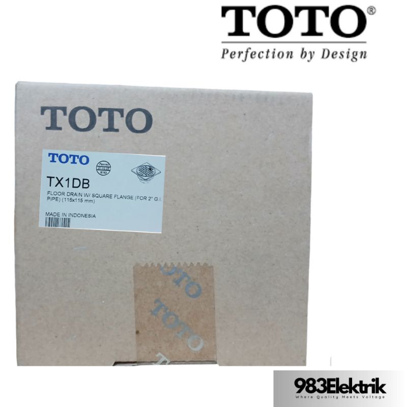 Jual TOTO floor drain with square flange type TX1DB saluran pembuangan ...