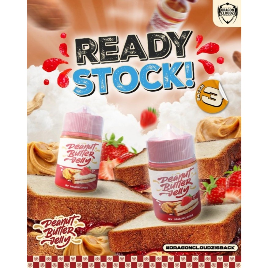 Jual LIQUID PEANUT BUTTER JELLY 60ML BY DRAGONCLOUDZ | Shopee Indonesia