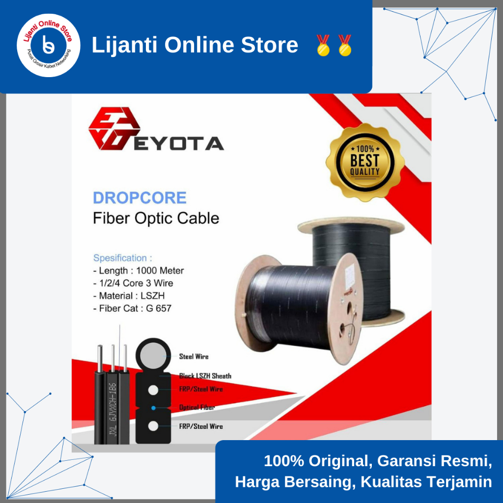 Jual Eyota Kabel FO 4 Core 3 Seling 1000M/Fiber Optic 4 Core 3 Sling ... Jual Eyota Kabel FO 4 Core 3 Seling 1000M/Fiber Optic 4 Core 3 Sling ...