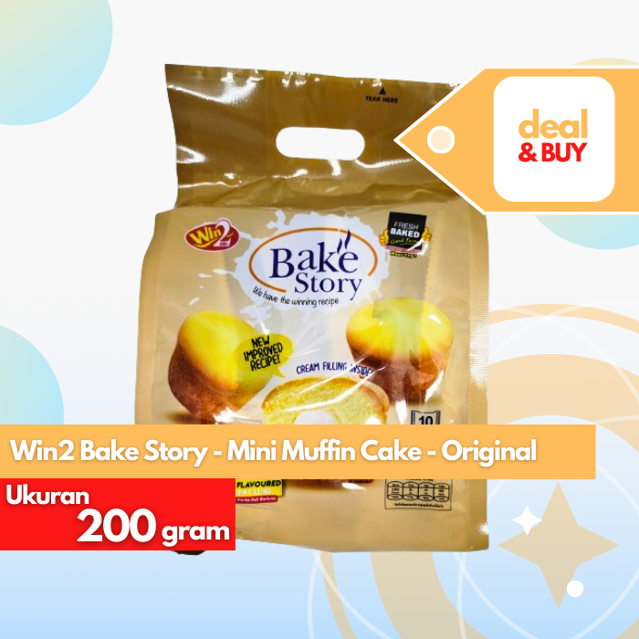 Jual Win2 Bake Story Mini Muffin Cake Original Flavoured with Cream ...