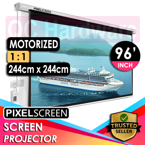 Jual Screen Projector Pixel Motorized 96" Layar Proyektor Pixelscreen ...