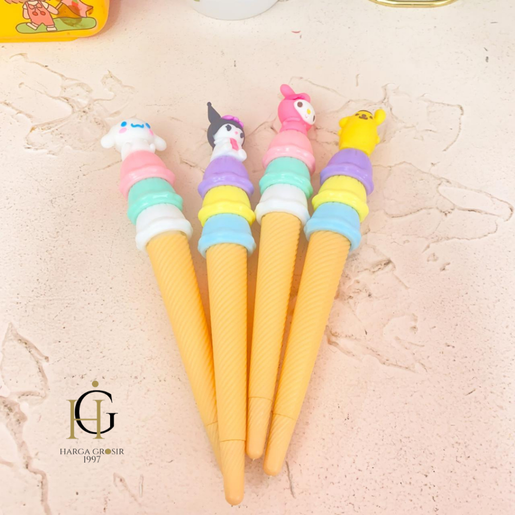 Jual PULPEN GEL ICE CREAM CONE 1PCS SANRIO PENA BOLPEN TERMURAH ALAT ...