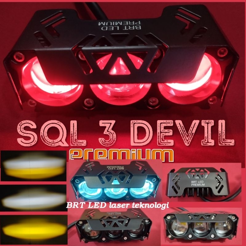 Jual Lampu tembak Laser SQL 3 DEVIL PREMIUM OWL 3 MATA TERMINATOR 4D ...