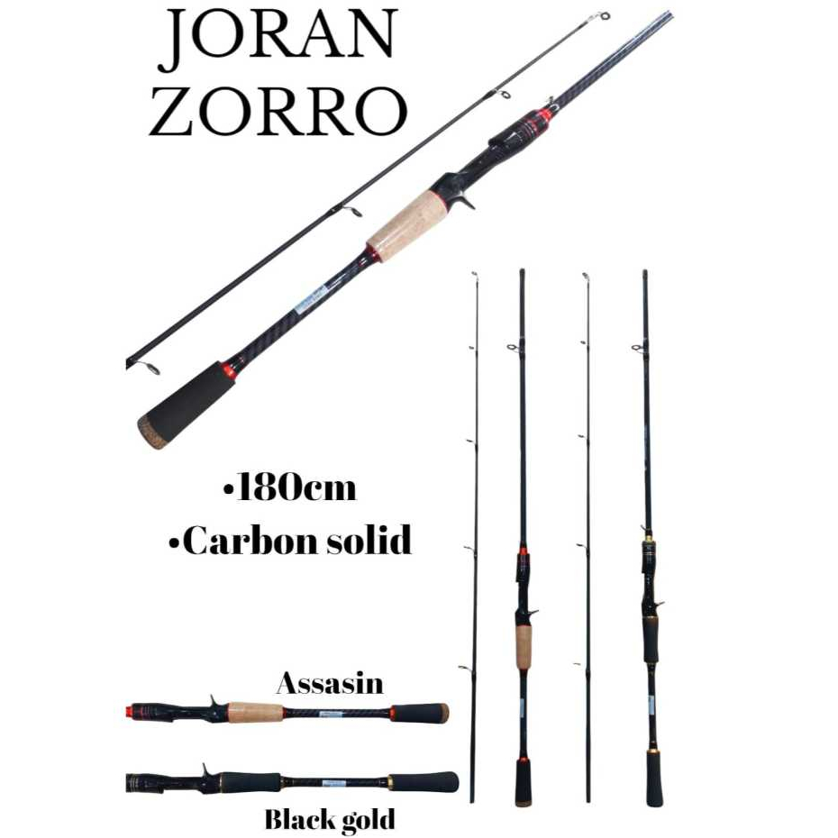 Jual Joran Bait Casting Zorro Assasin/Black Gold - Joran Casting ...