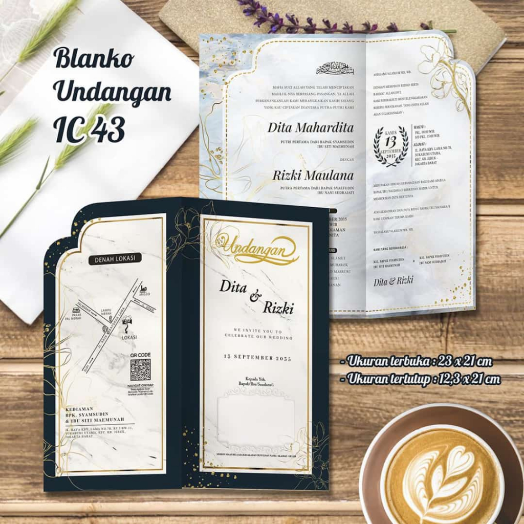 Jual IC 43 | Blangko Undangan | Undangan Print | Undangan Kosong | Undangan | Undangan Simple ...