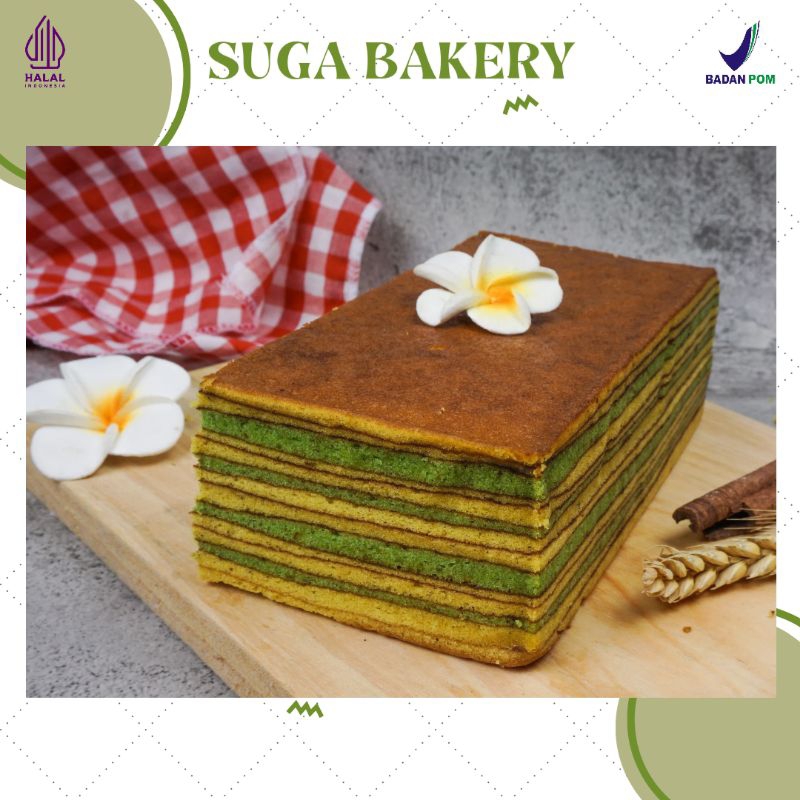 Jual Kue bolu Lapis Legit Pandan 17x17 Enak Manis Legit Lembut Harum Kue Lebaran Acara | Shopee ...