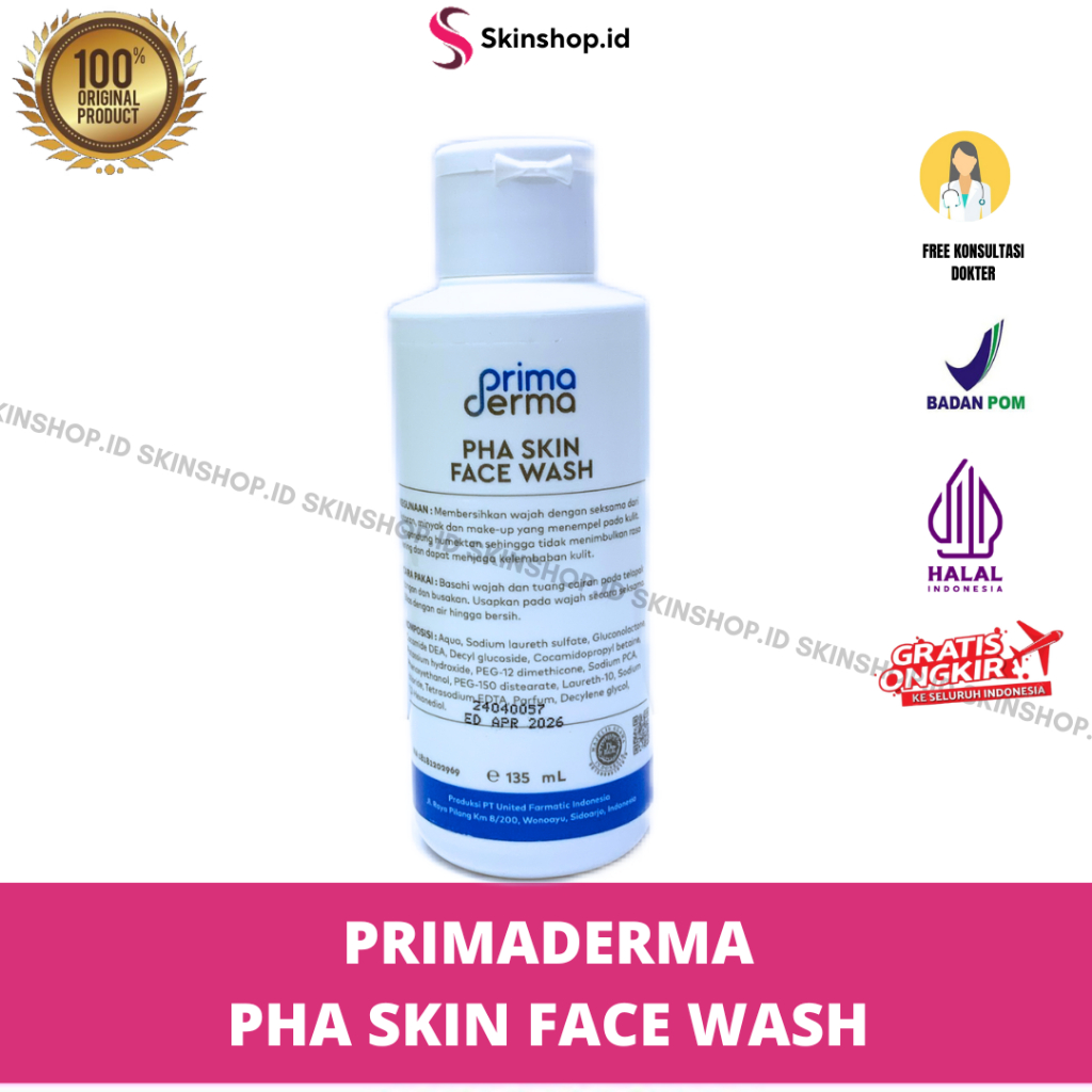 Jual Primaderma PHA Skin Face Wash 135ml Original - Sabun Untuk Kulit ...