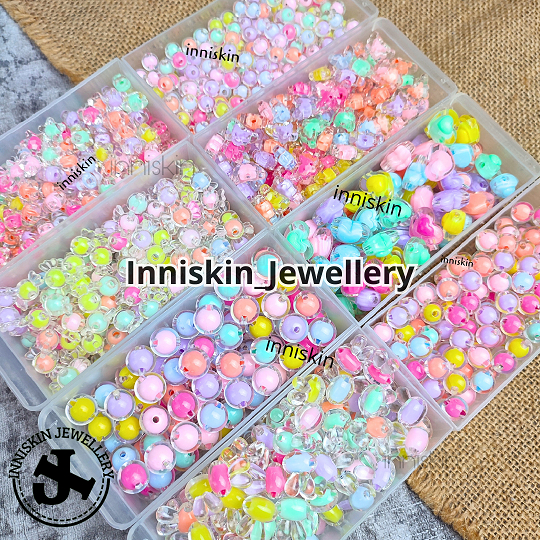 Jual Manik Akrilik Bening Motif / Manik Meronce Akrilik | Shopee Indonesia