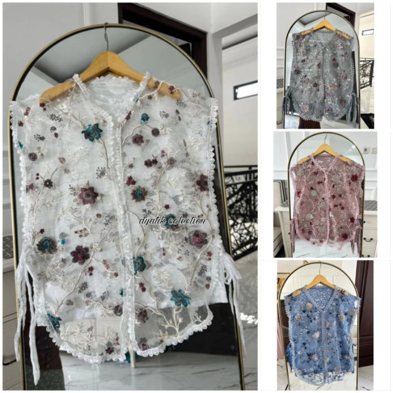 Jual Vest Brukat Tile Garden Vest Rompi Outer Wanita Kondangan Vest ...