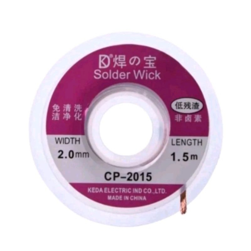 Jual SOLDER GOOT WICK KAWAT TEMBAGA TEMBE TIMAH 2 mm ORIGINAL | Shopee ...