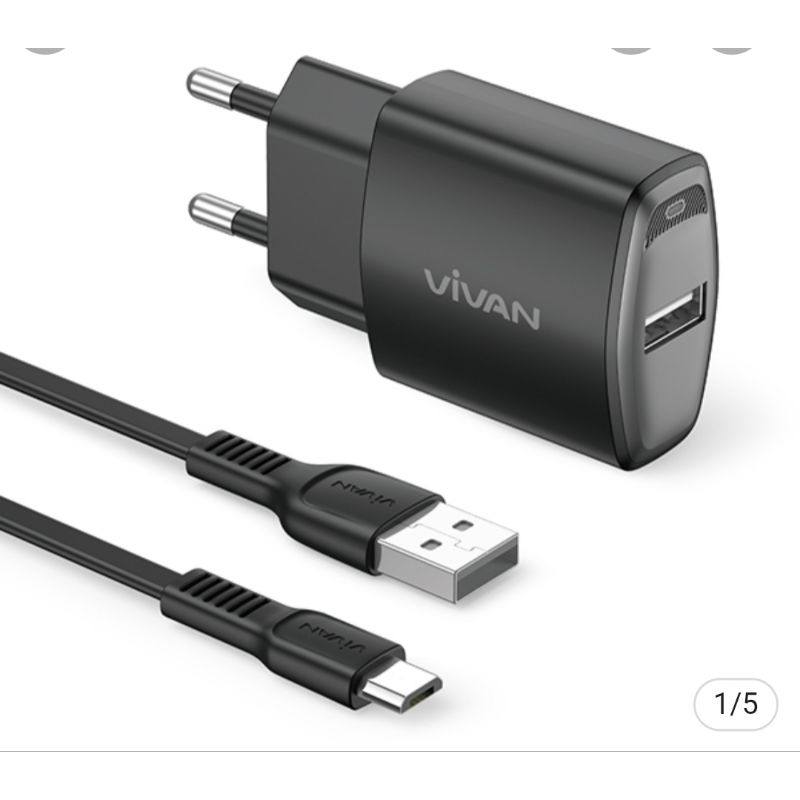 Jual kepala charger dan kabel micro vivan | Shopee Indonesia