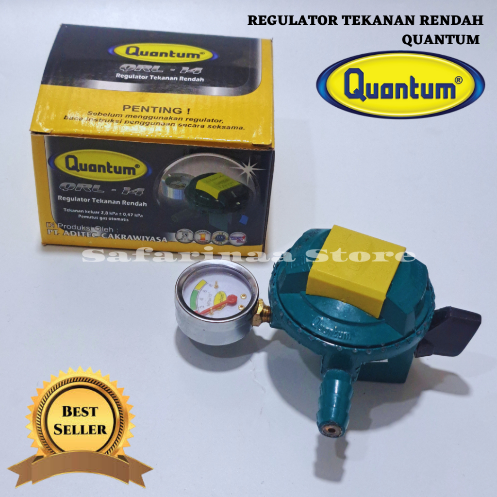 Jual REGULATOR QUANTUM METER QRL-14 GAS LPG TEKANAN RENDAH FREE PACKING ...