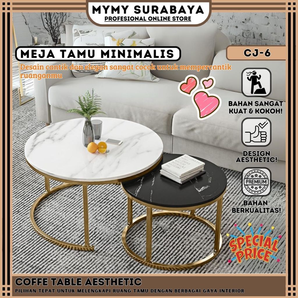 Jual MYMY.SURABAYA Meja Tamu Minimalis Meja Coffe Bulat Design ...
