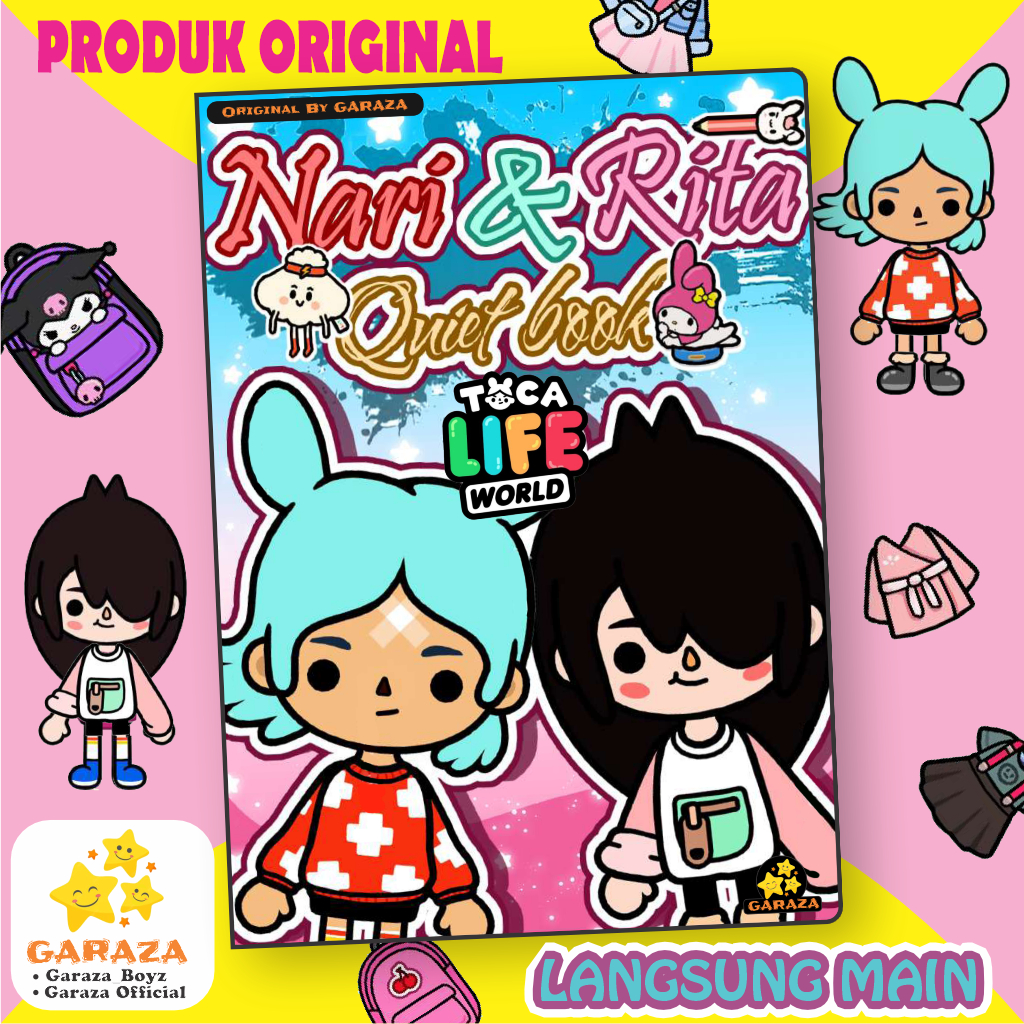 Jual PAPERDOLL Toca boca NARI AND RITA BUKU edukatif anak full laminasi ...