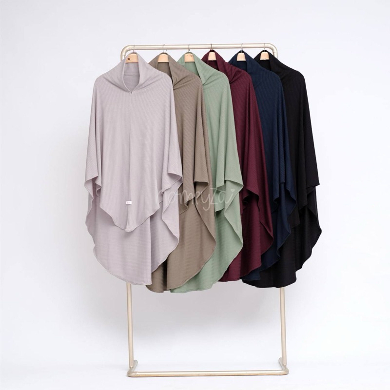 Jual Ready Bergo knit daily homeyza Zanuba Bergo hazel | Shopee Indonesia