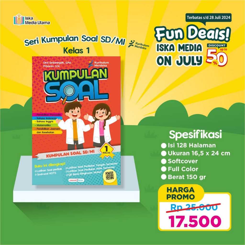 Jual BUKU KUMPULAN SOAL SD KURIKULUM MERDEKA KELAS 1 2 3 4 5 6 - Lingkar Media | Shopee Indonesia