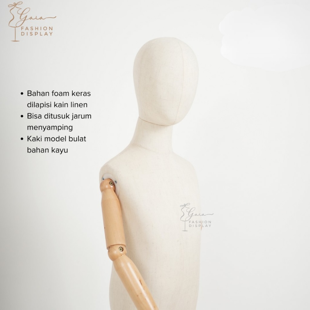 Jual RK Patung Manekin DM Anak Kepala Tangan Robot Tiang Kayu Kepala ...