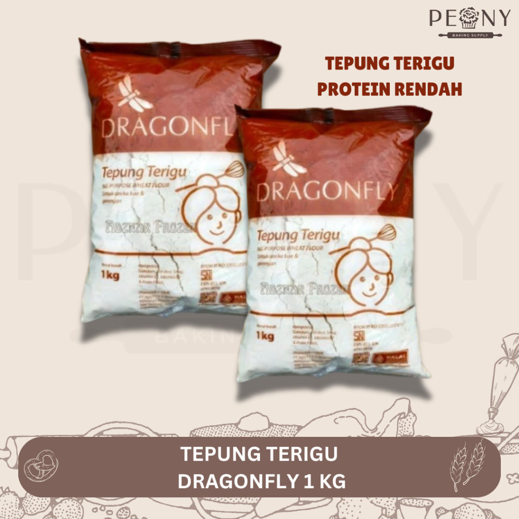 Jual TEPUNG TERIGU DRAGONFLY 1KG | Shopee Indonesia
