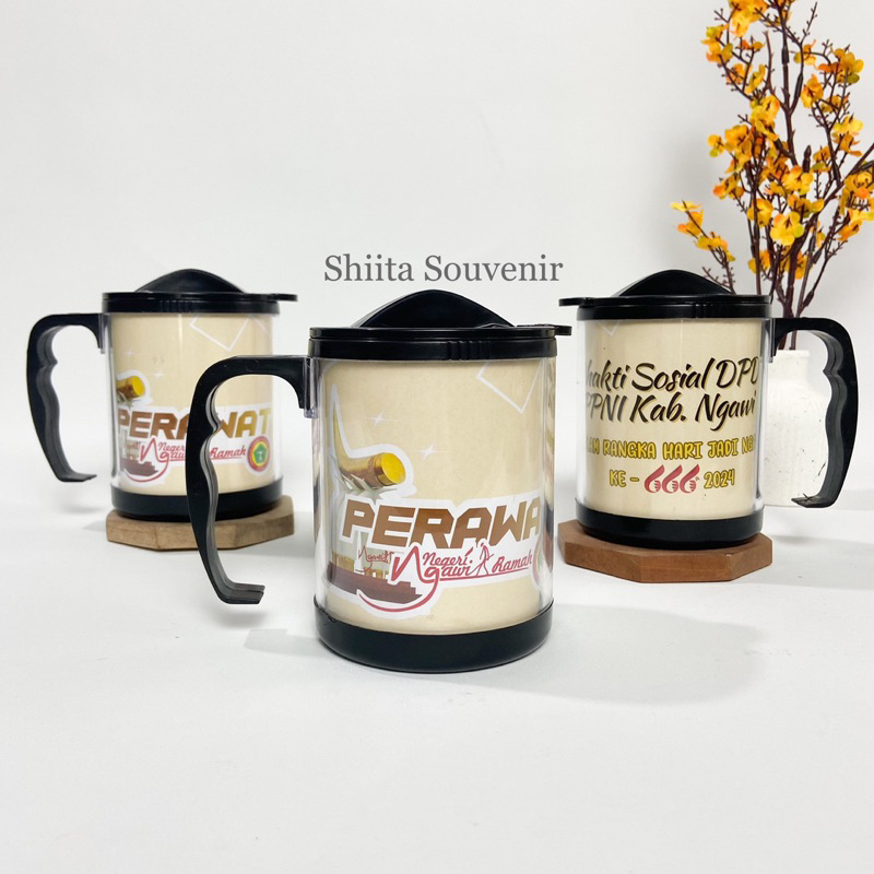 Jual Cangkir Custom Insert Paper Merchandise Souvenir Perusahaan Custom ...
