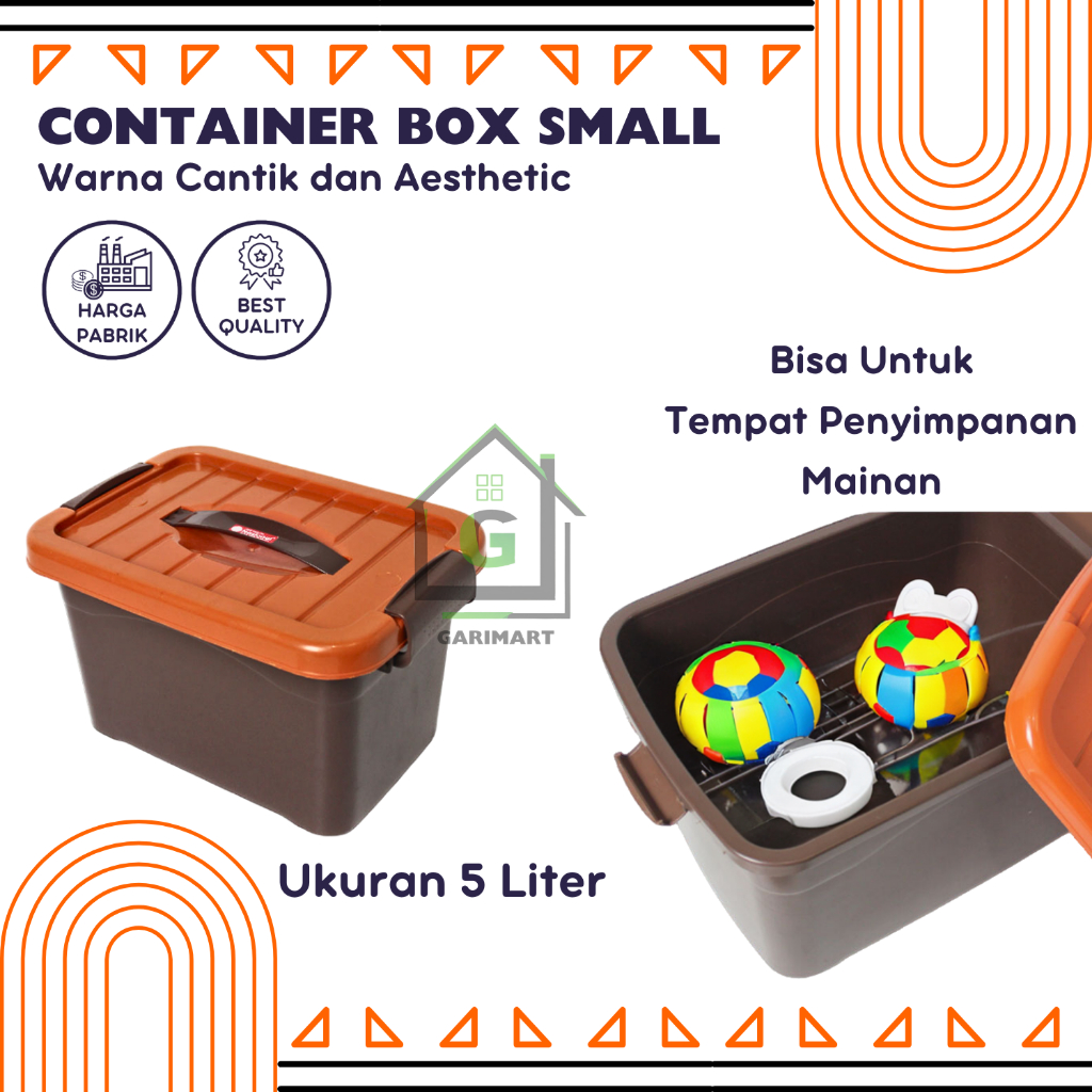 Jual Container Box Plastik Small 5 Liter Kotak Penyimpanan Barang ...