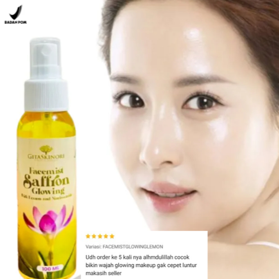 Jual BPOM Facemist Saffron Glowing Lemon Face Mist Saffron with LEMON ...